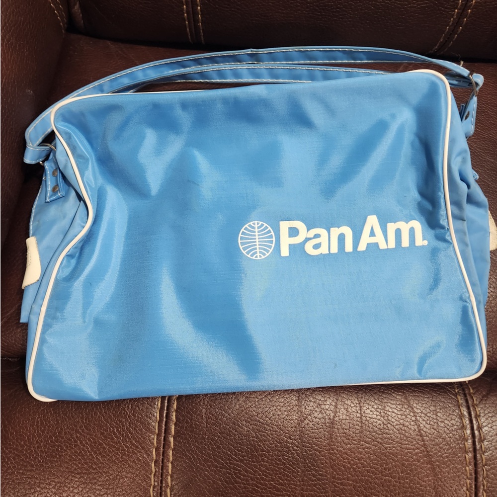 Light Blue Pan Am Vintage Messenger Bag - Gem